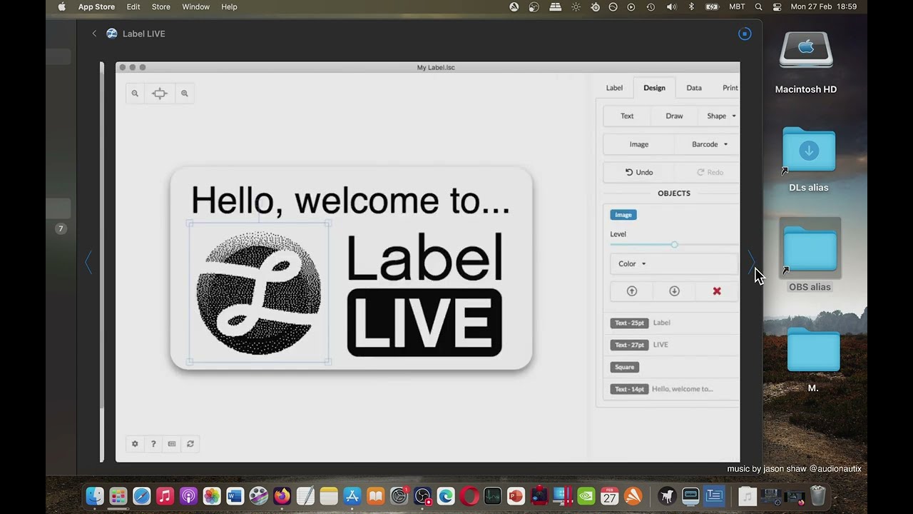 Label LIVE Mac App Store (Basic Overview)