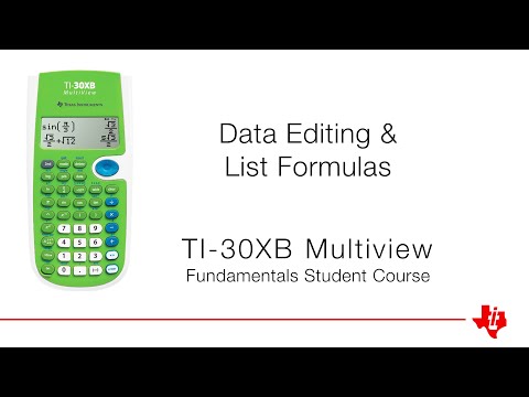 Data and List Formulas | TI-30XB Multiview Calculator | Fundamentals Course