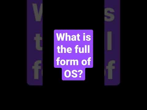 what is the full form of OS in computing? | #shorts