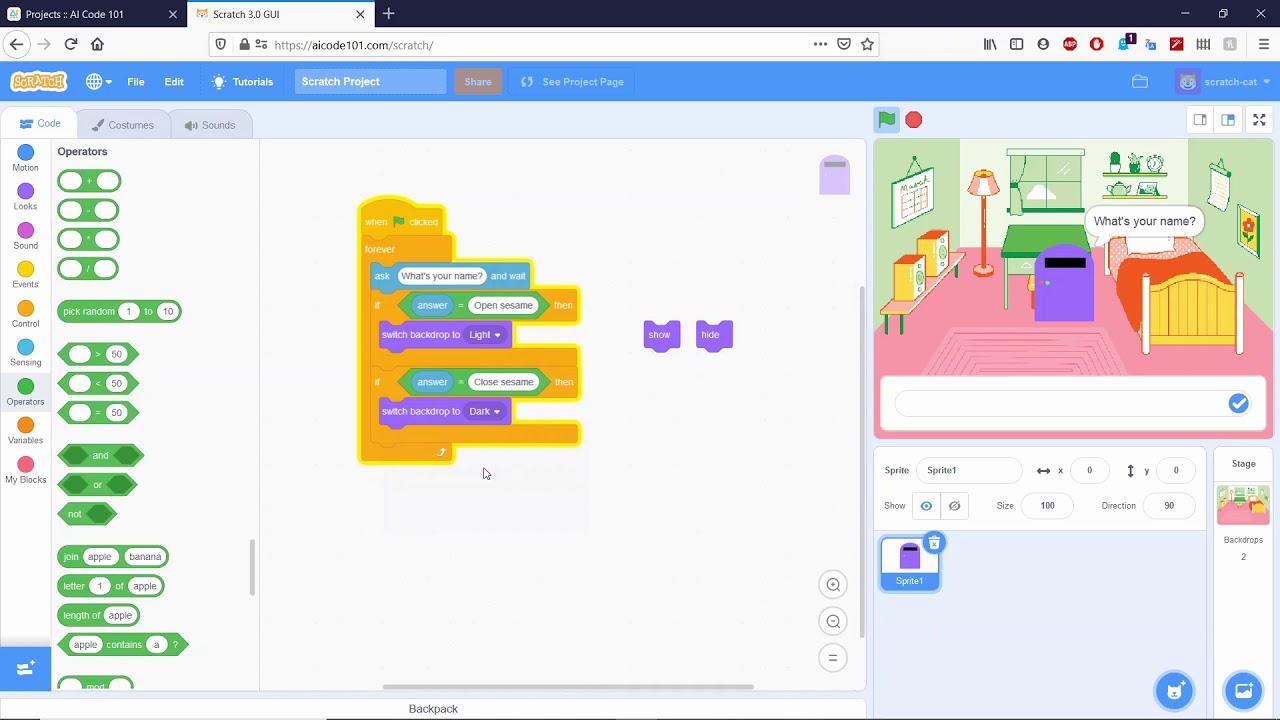 Machine Learning Projects for kids 1: Smart Home by AI Code 101