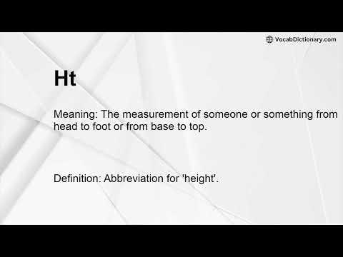 Ht Meaning