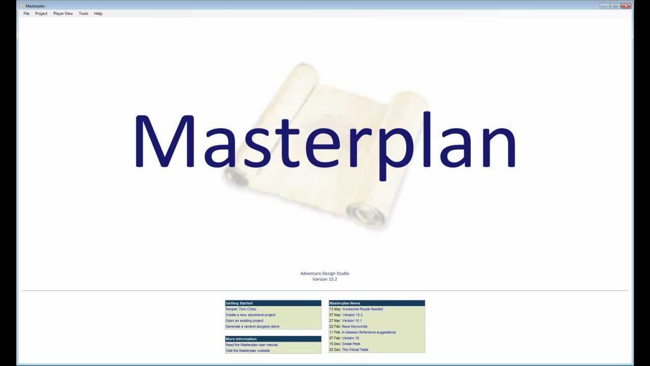 Masterplan Tutorial - Chapter 1