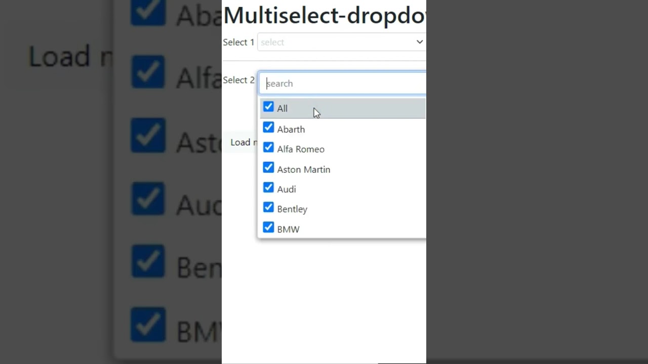Create Multi Select Drop-down Using javascript