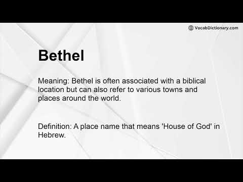 Bethel Meaning
