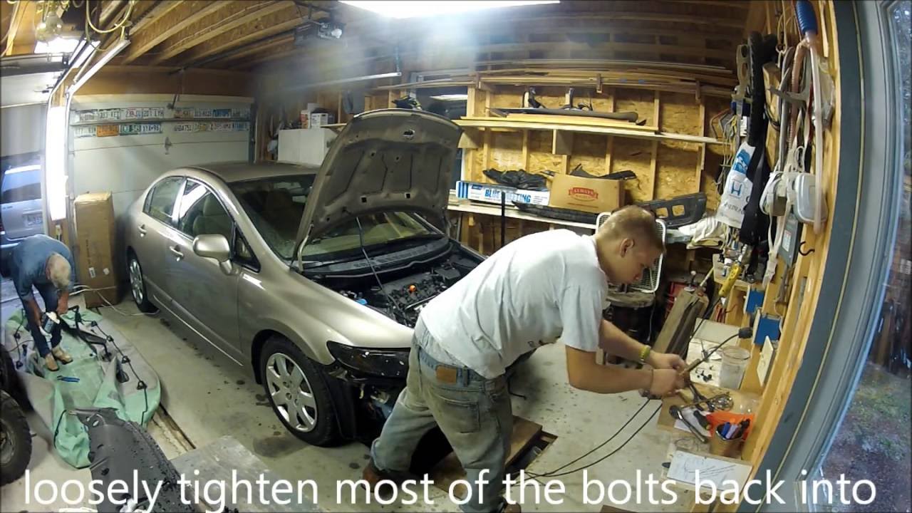 06 Honda Civic LX Headlight Change tutorial