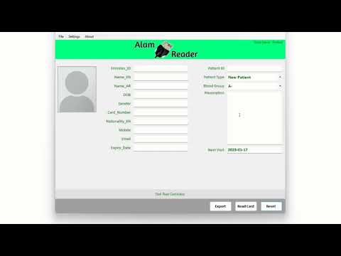 6- Save Setting Templates and swtich templates - Alam Emirates ID Reader desktop application