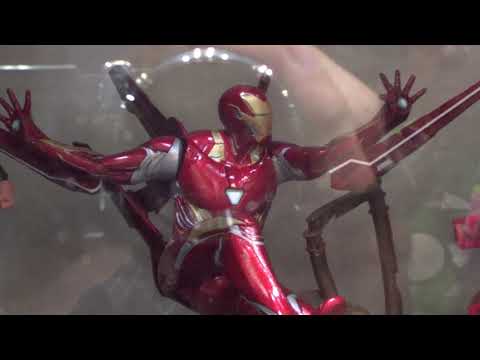 Diamond Select Ironman mk 50, Thor, Rocket, Black Panther, Spiderman Statue at NYCC 2018