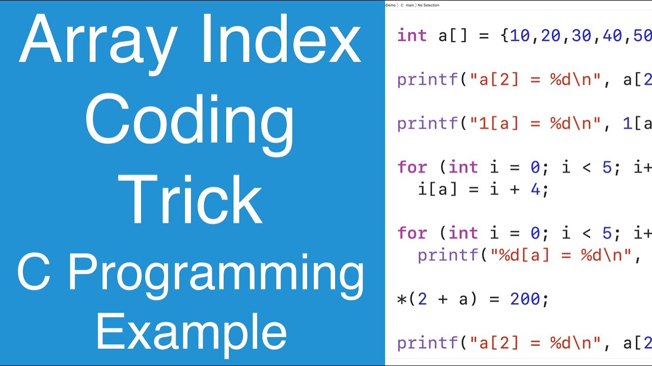 Array Index Coding Trick | C Programming Example