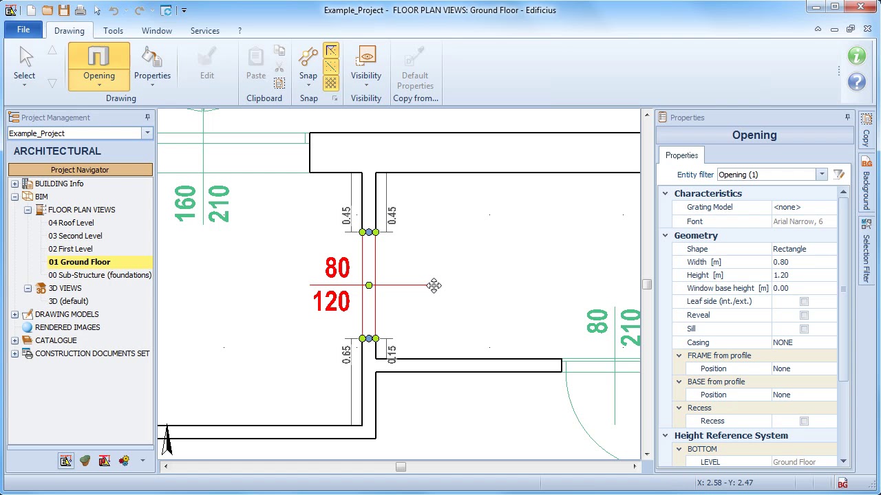 Edificius Tutorial - Drawing an opening - ACCA software