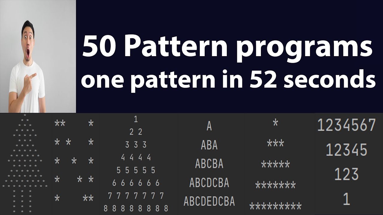 Python 50 Pattern programs built one pattern in 52 seconds