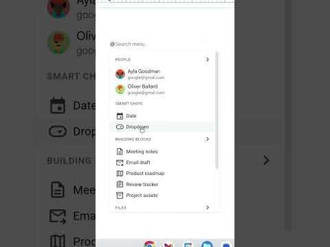 How to use smart chips and building blocks in #GoogleDocs #HowTo #Productivity #Shorts