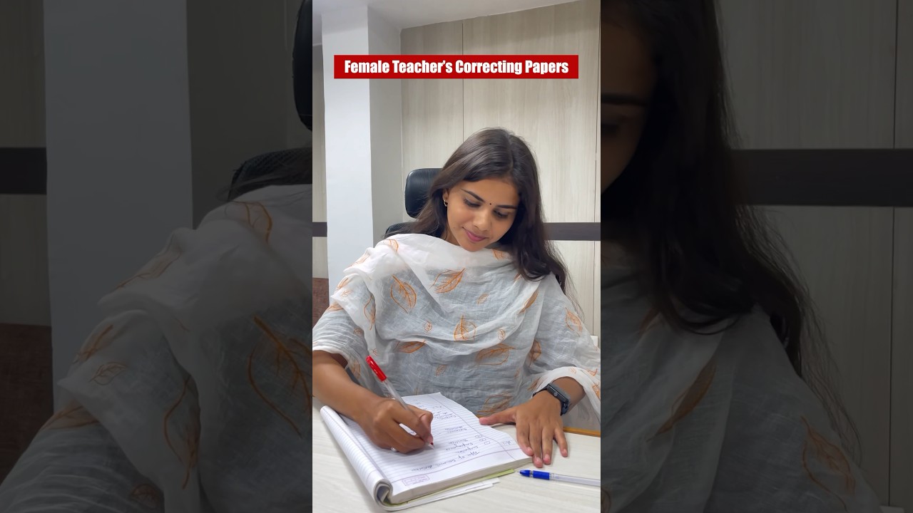 Female Teacher vs Male Teacher Checking Answer Sheets 😏 #ytshorts #magnetbrains #teachers