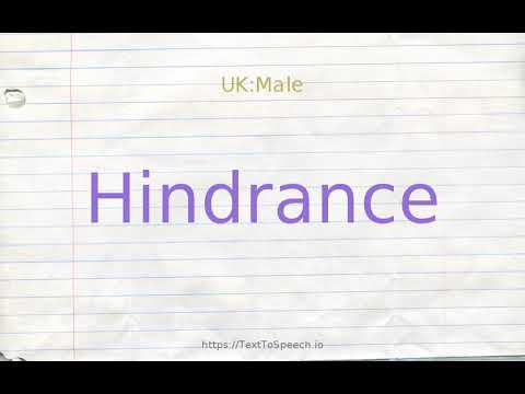 How to pronounce hindrance