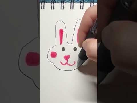 How to Draw a Bunny Face for Easter in 30 seconds π° #shorts