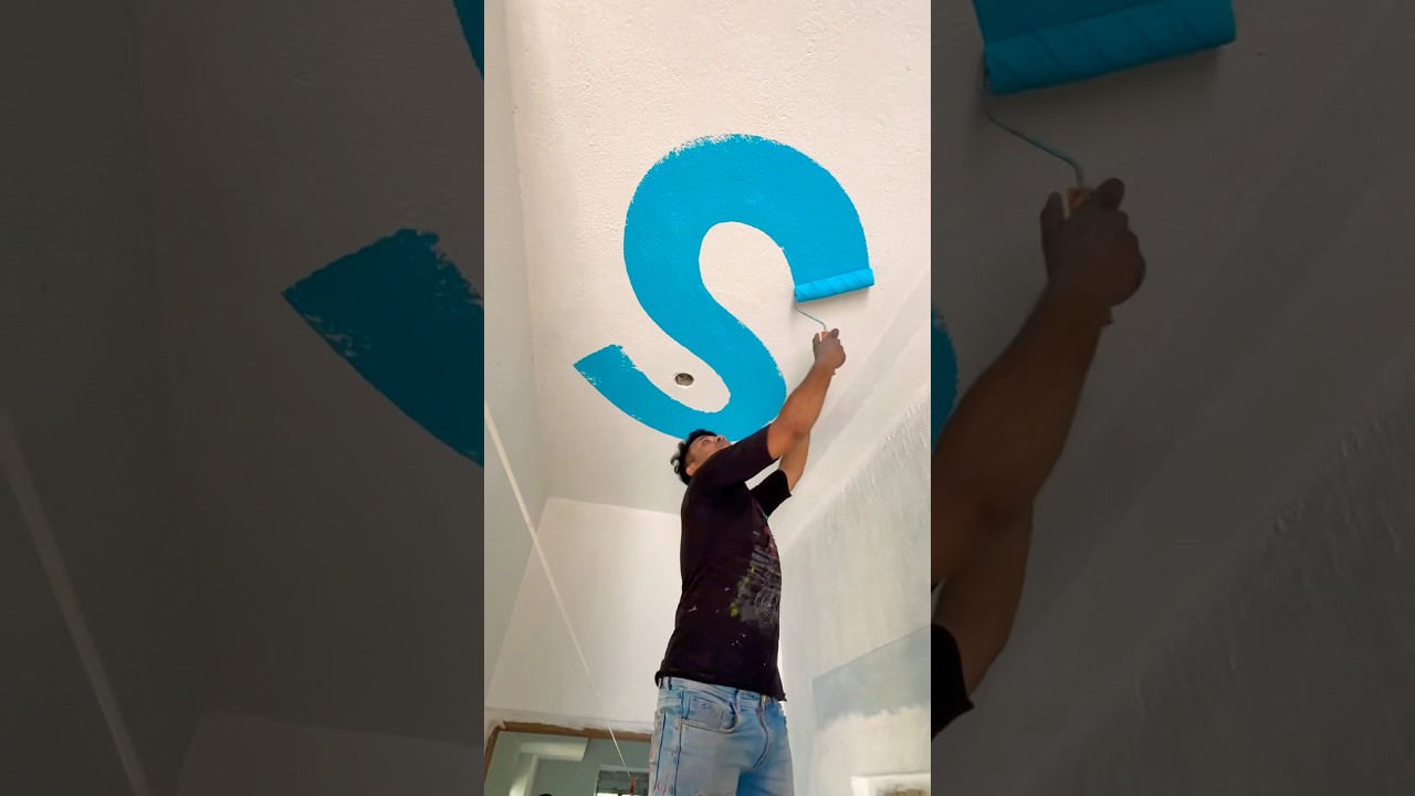 Wallpainting Fast Code Home 🏡 art #shortfeed #homedecor #viralvideo #trendingvideo #shorts