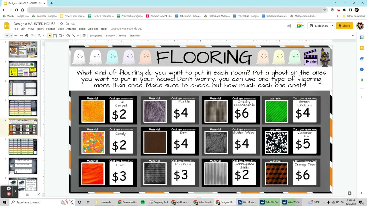 Create a haunted House Math project - intro page