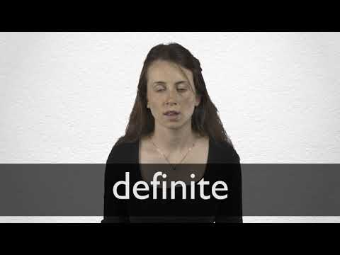 DEFINITE definition and meaning | Collins English Dictionary