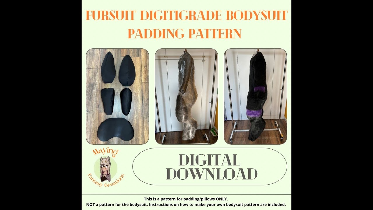 Fursuit digitigrade bodysuit pillow/padding tutorial part 1