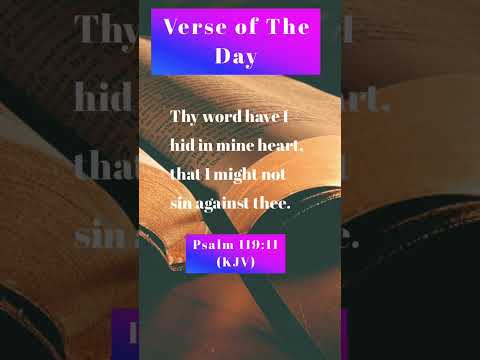 Bible Verse of The Day - Psalm 119:11 #bibleverse #short #heart