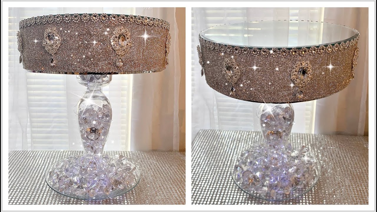 DIY BLING WEDDING CAKE STAND | DIY ELEGANT CAKE STAND