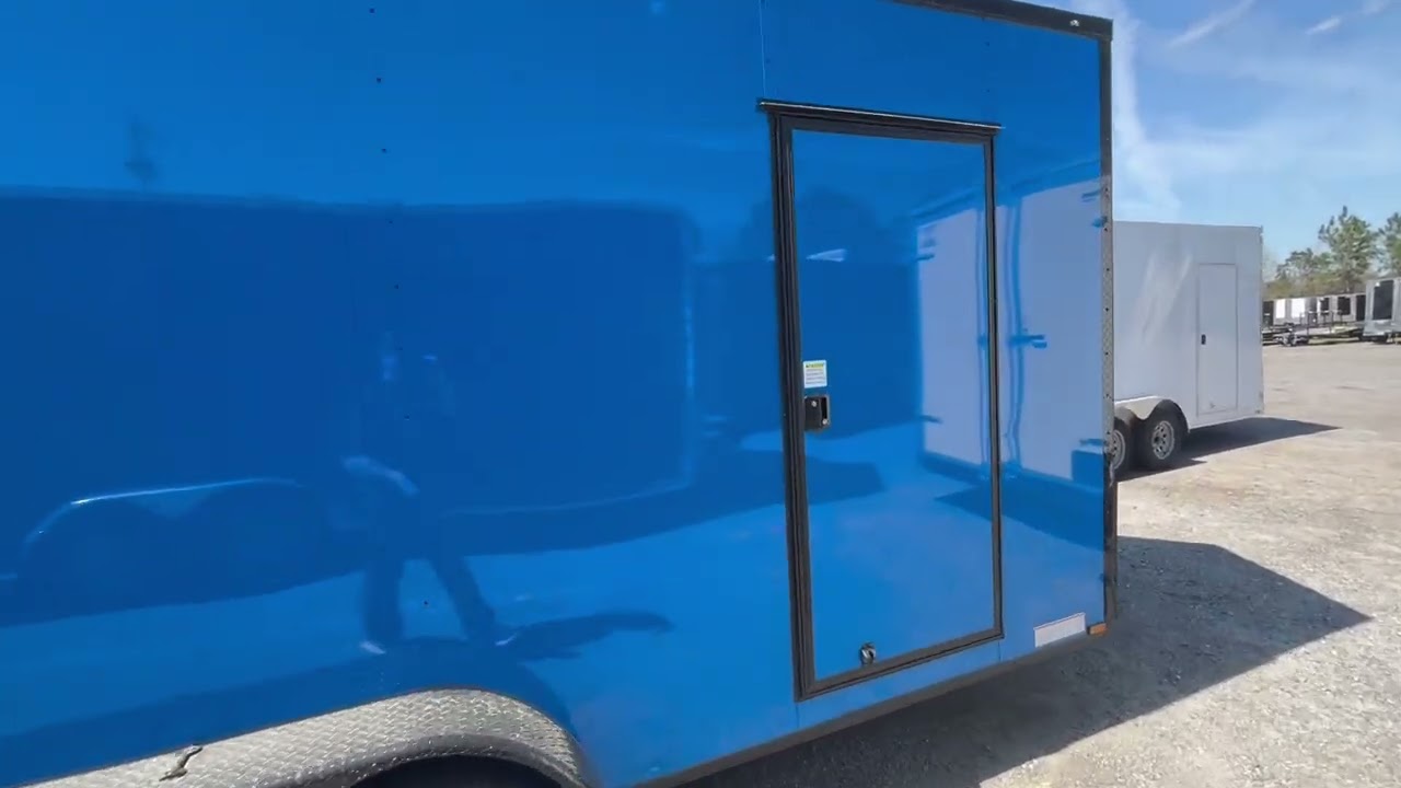 Professional's Choice:   7x16 Xtreme brand trailer in blue with blackout trim!!