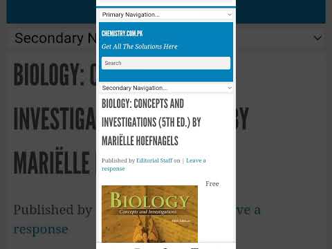 Biology: Concepts and Investigations (5th Edition) by Mariëlle Hoefnagels Free PDF Download