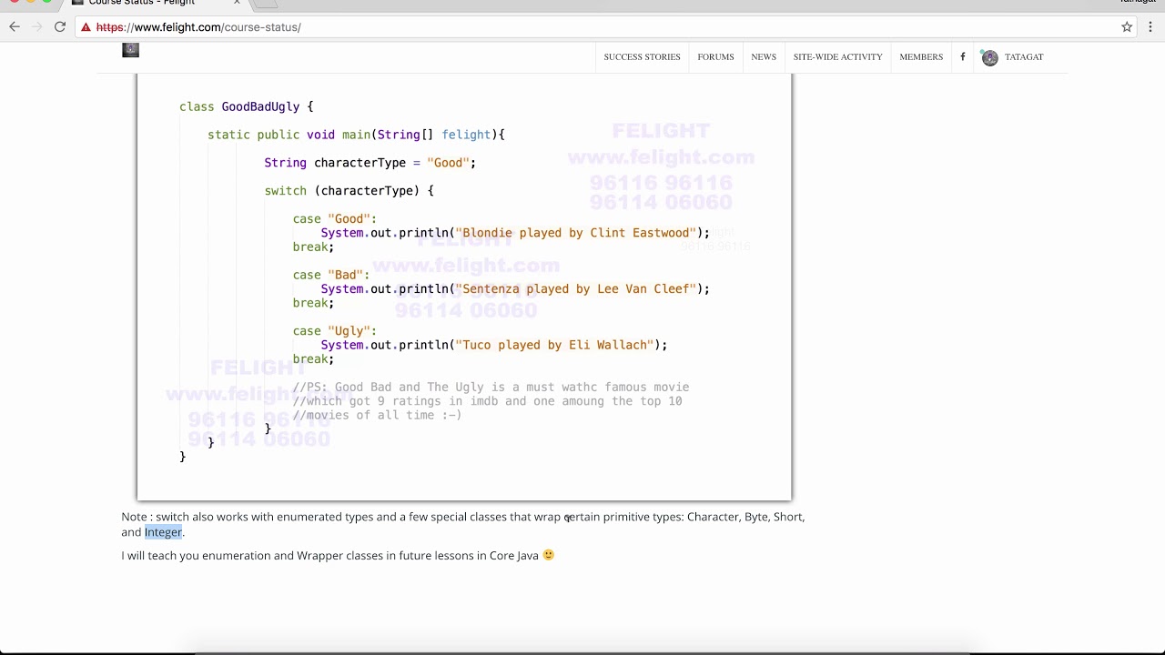 [Java Basics] switch statement String example