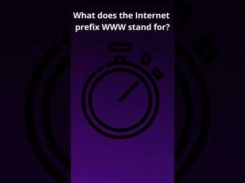 What does the Internet prefix WWW stand for