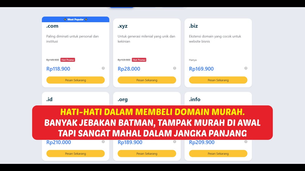 Tips Membeli Nama Domain dan Cari Domain yang Paling Murah