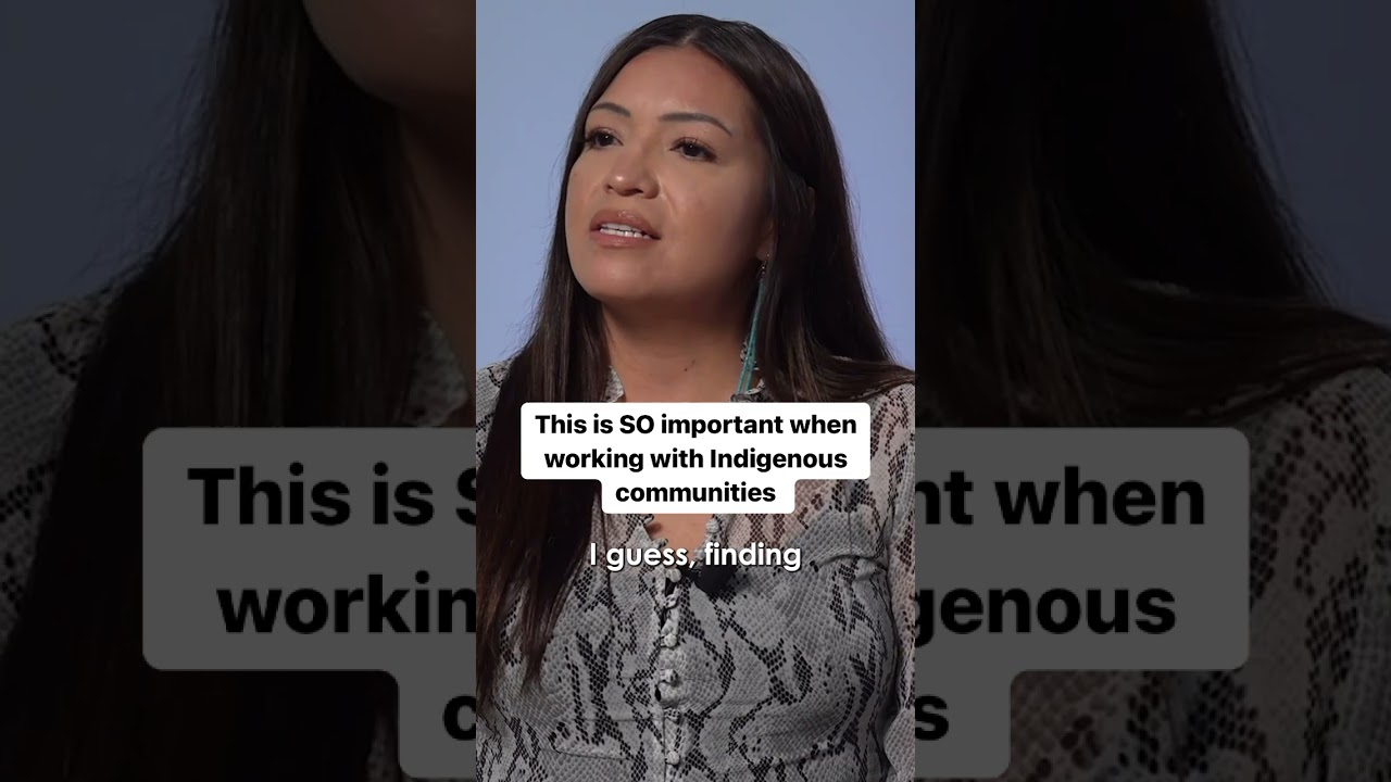 This is SO important when working with Indigenous communities | Serene Thin Elk from SDUIH
