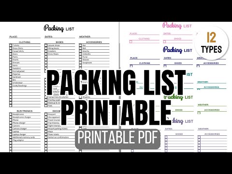 Packing List Printable (PDF & Google Sheets)