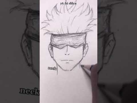 HOW TO DRAW GOJO SATORU 🔥🥵 [STEP BY STEP] | EASY | JUJUTSU KAISEN ANIME ART TUTORIAL