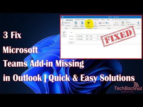 (FIXED) Microsoft Teams add-in missing in Outlook