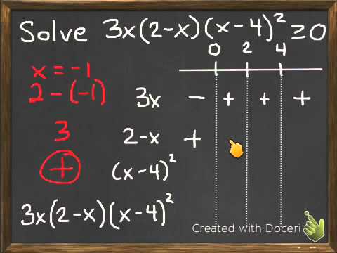 Solving a Polynomial Inequality – Easy Peasy All-in-One High School