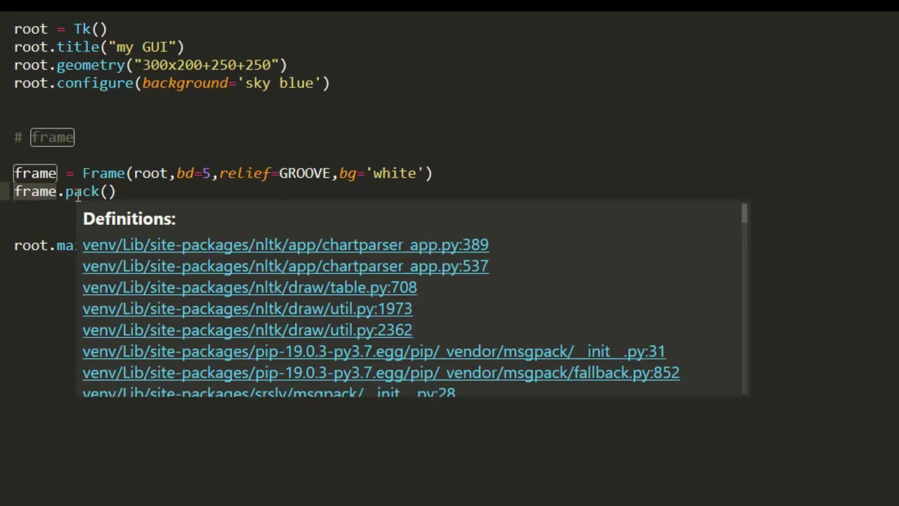 Frames in tkinter // frame widget // tkinter tutorial in hindi // Dynamic Coding