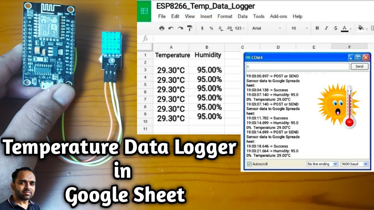 How to store Temperature data in Google Spreadsheet