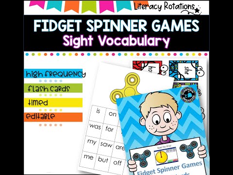 Fidget spinner sight word games I no prep!! I ideal for literacy groups and rotations
