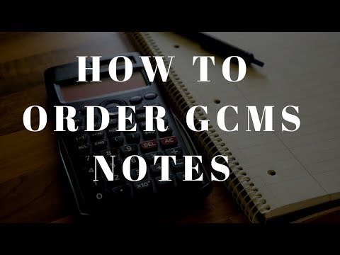 How to order GCMC Notes