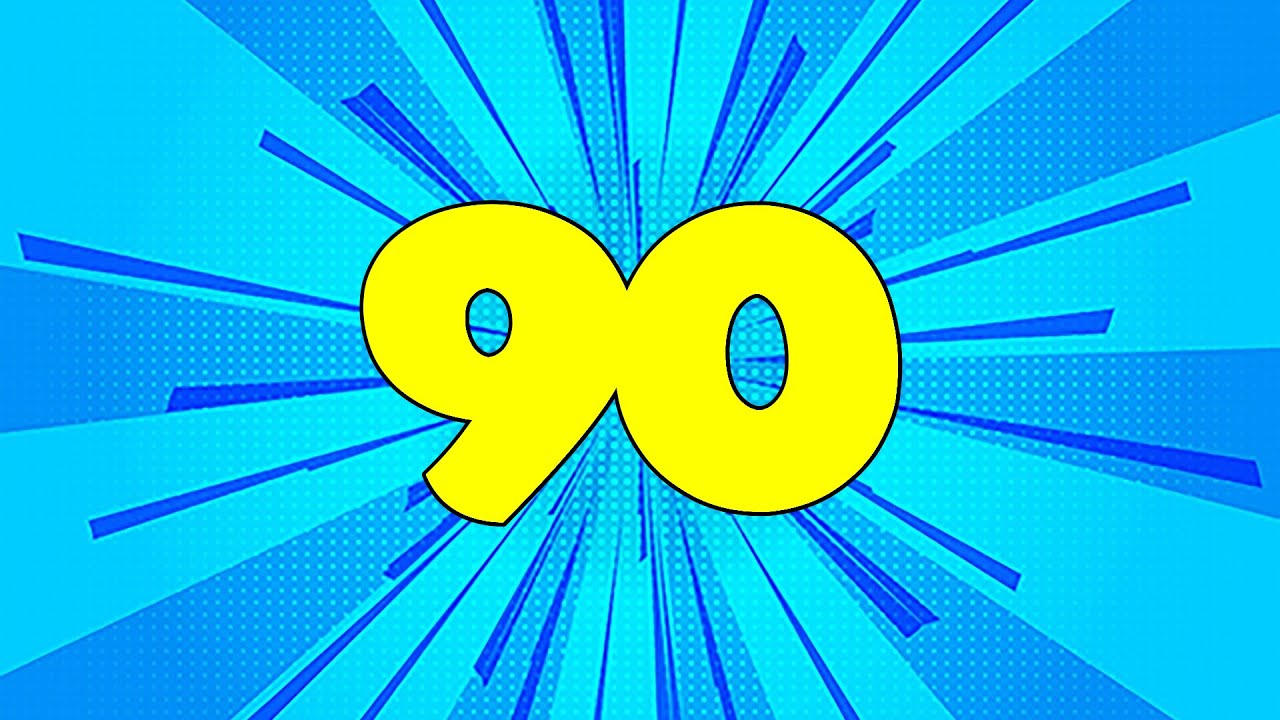 Comic Book Countdown Timer - Blue Background [ 90 ]