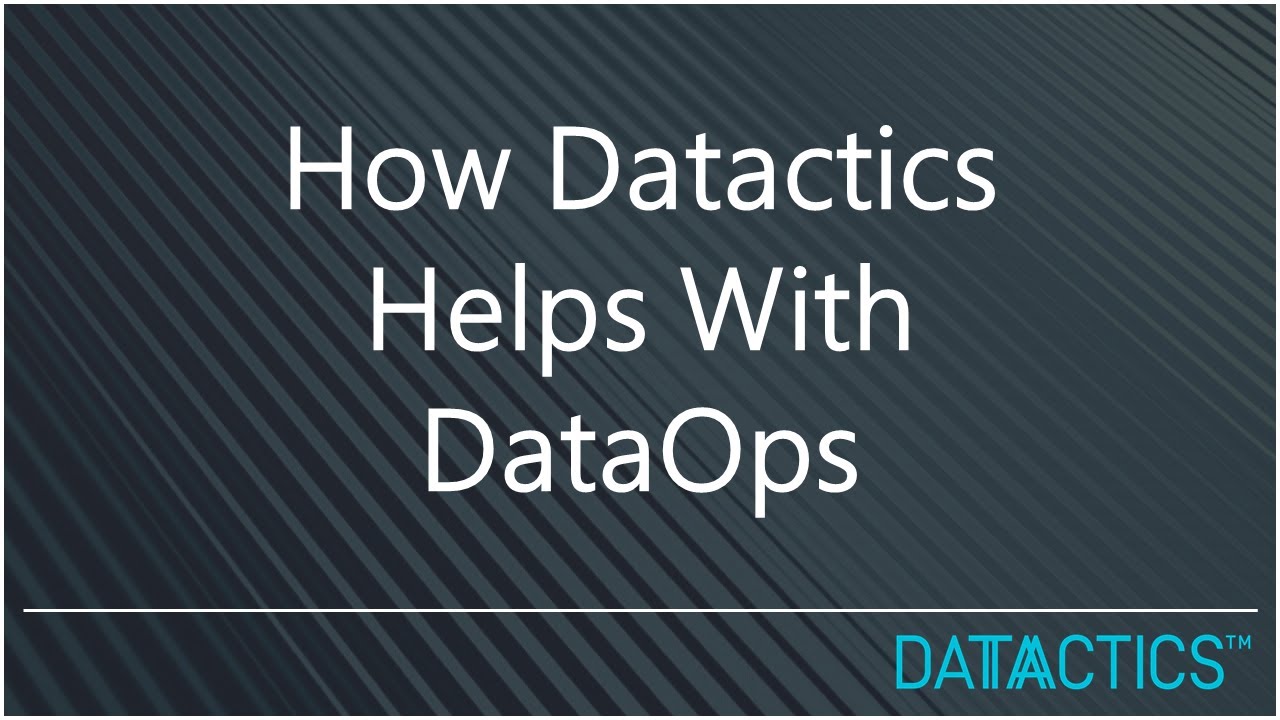 How Datactics Helps With DataOps - Data Management Summit Virtual Keynote - Stuart Harvey