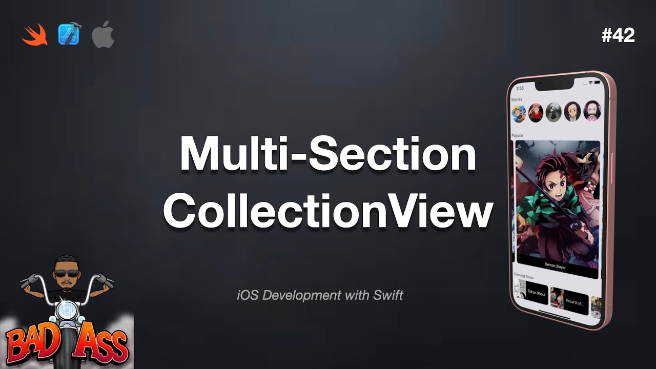 iOS Dev 42: Multiple Section CollectionView with Compositional Layout | Swift 5, XCode 13