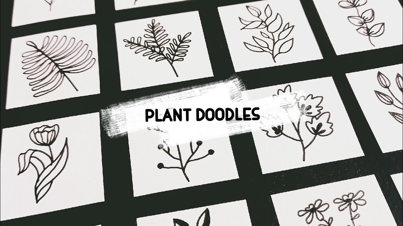 15 Easy Plant Doodles for beginners | How to draw Plant Doodles tutorial | 2023