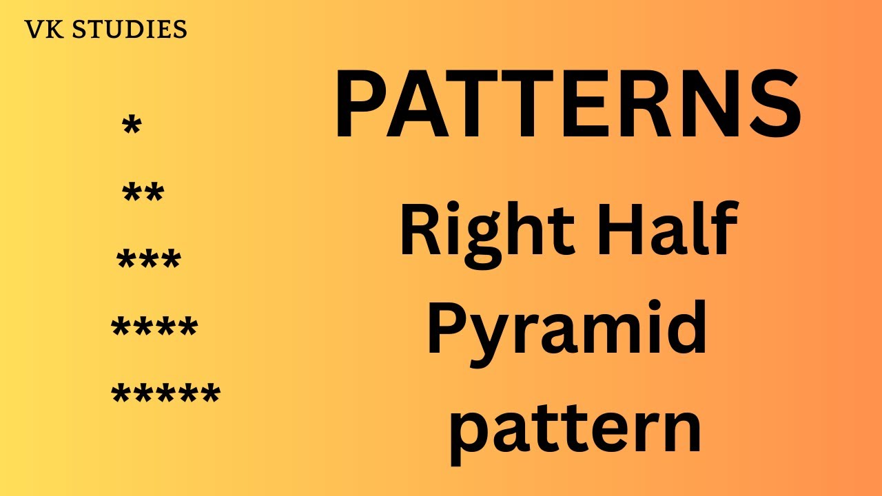 Right half pyramid in java | patterns - 2
