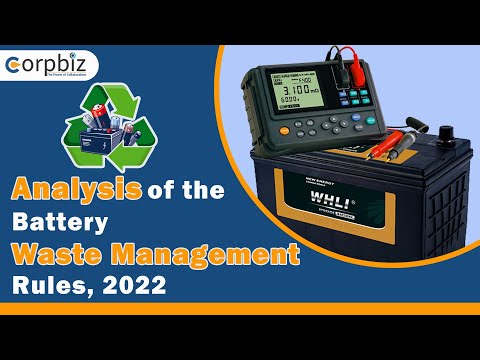 Analysis of the Battery Waste Management Rules 2022 | Start E-Waste Recycling | EPR Plan | Corpbiz