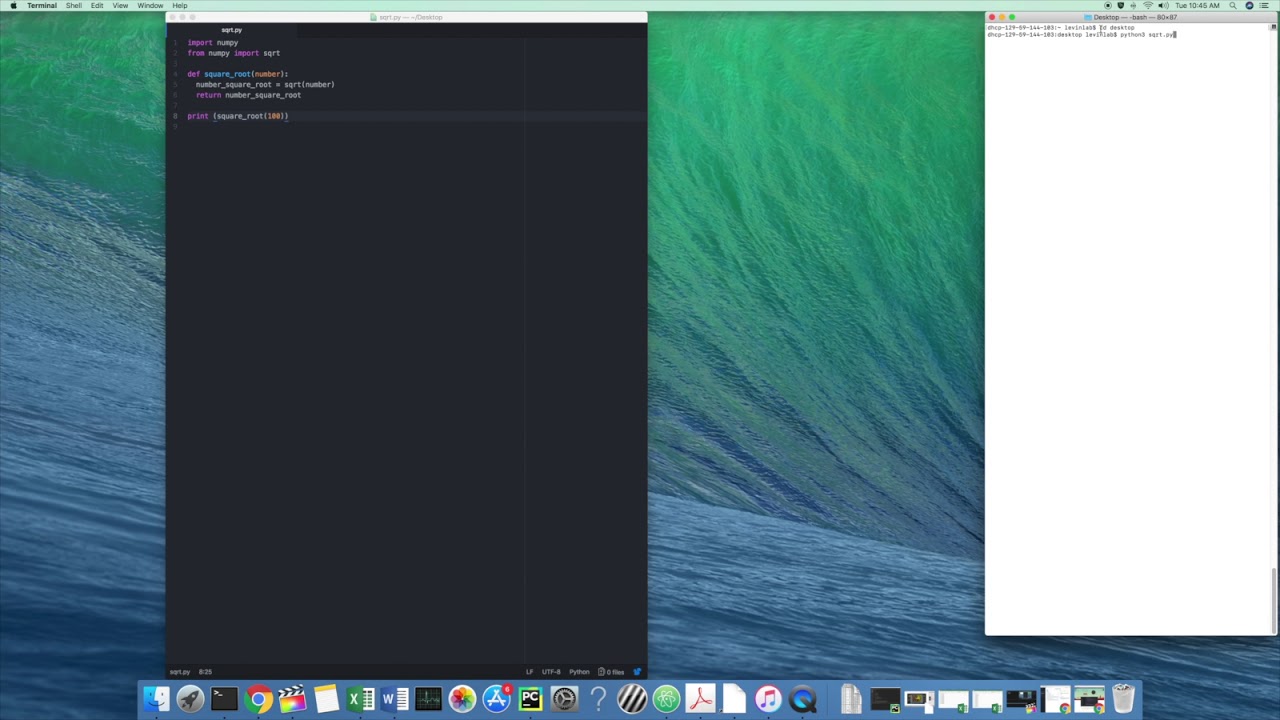 Atom Tutorial with python in less than 30 seconds