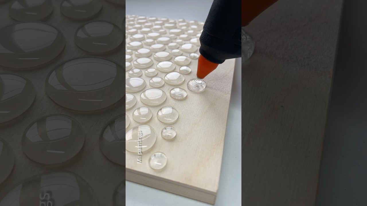 Wow! Easiest hot glue waterdrop painting