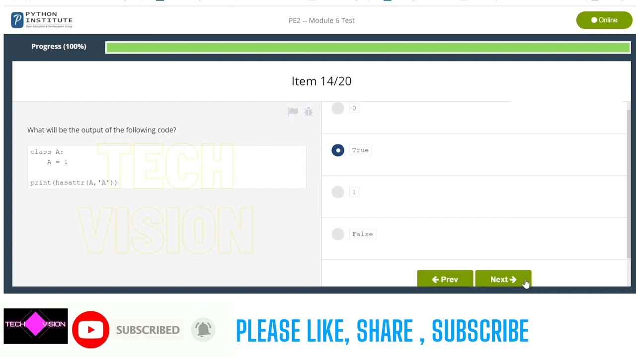 CISCO -PYTHON ESSENTIAL-2 Module -2(6) TEST  Answers ( PCAP-Programming essential in Python) #cisco