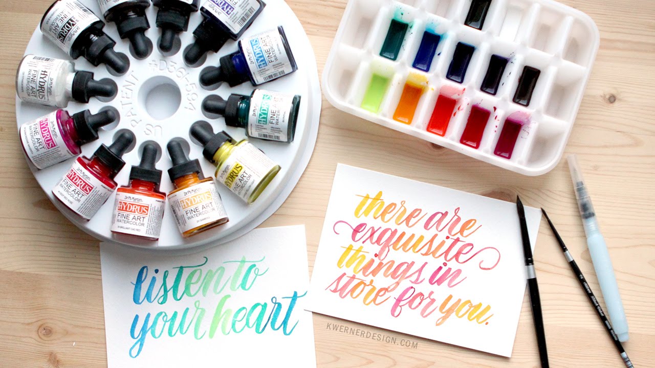 Dr. Ph. Martin's Hydrus Liquid Watercolor - DIY Palette & First Impressions