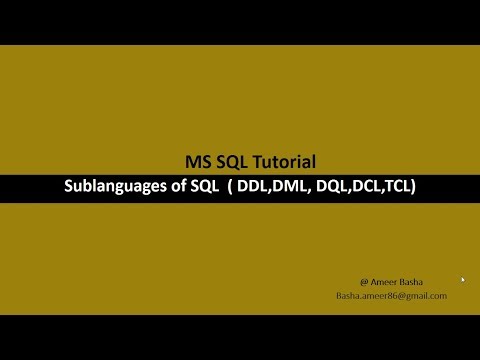 Sublanguages of SQL ( DDL,DML, DQL,DCL,TCL)