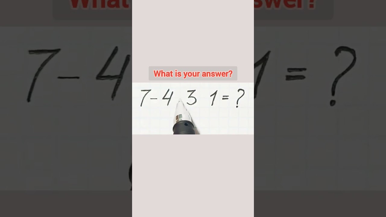 Math question #mathhack #mathstricks #mathpuzzle #logic #mathchallenge